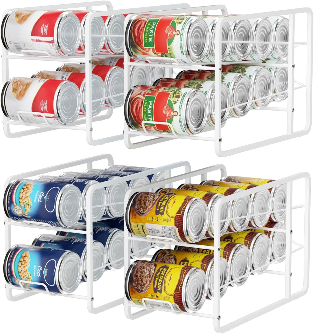 4 Pack Soda Can Organizer Storage Rack for 12oz Standard Soda Can ...