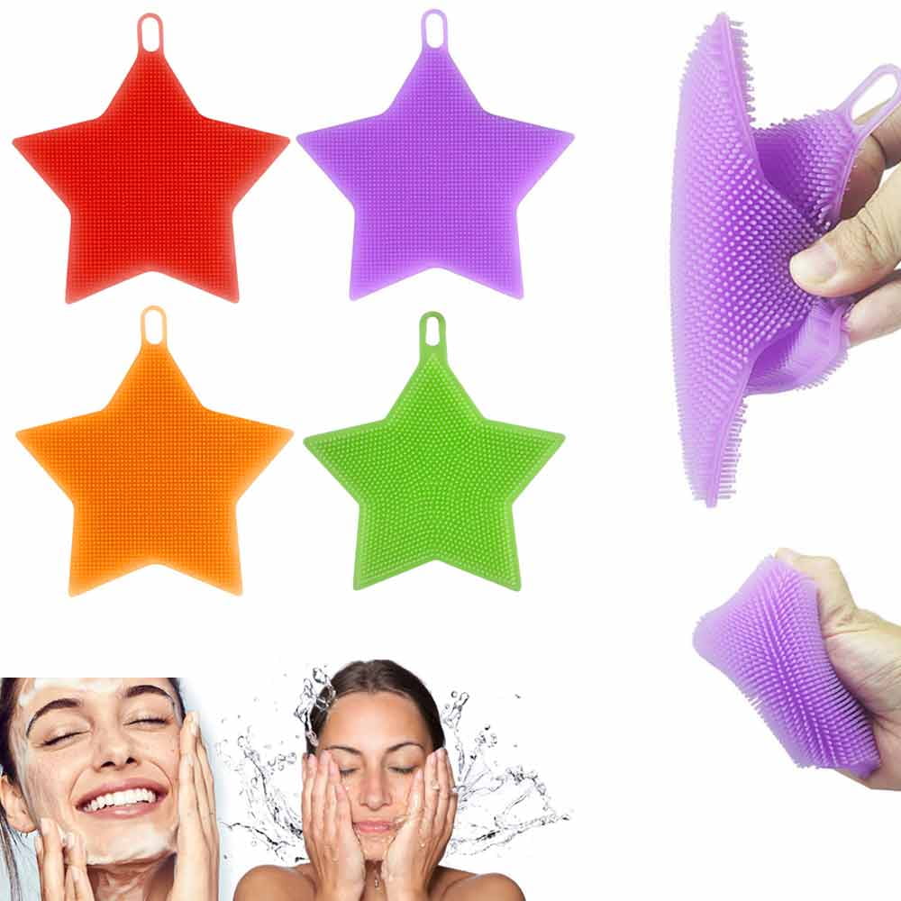 4 Pack Soft Silicone Face Scrubber Cleanser Massager Facial Cleansing ...