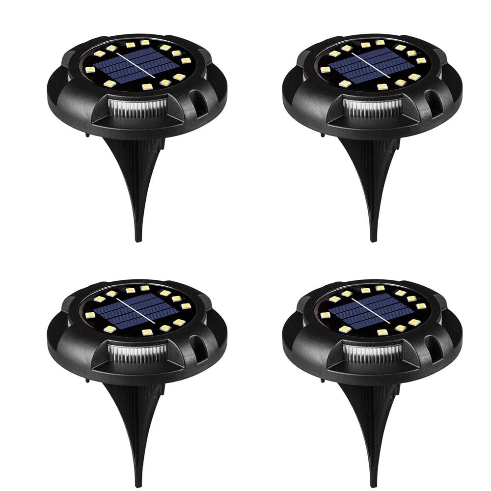 4 Pack Solar Floor Light Panel Lights For Landscape/Garden/Patio ...