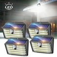 4 Pack Solar Lights Outdoor, Wireless Motion Sensor Security Lights ...