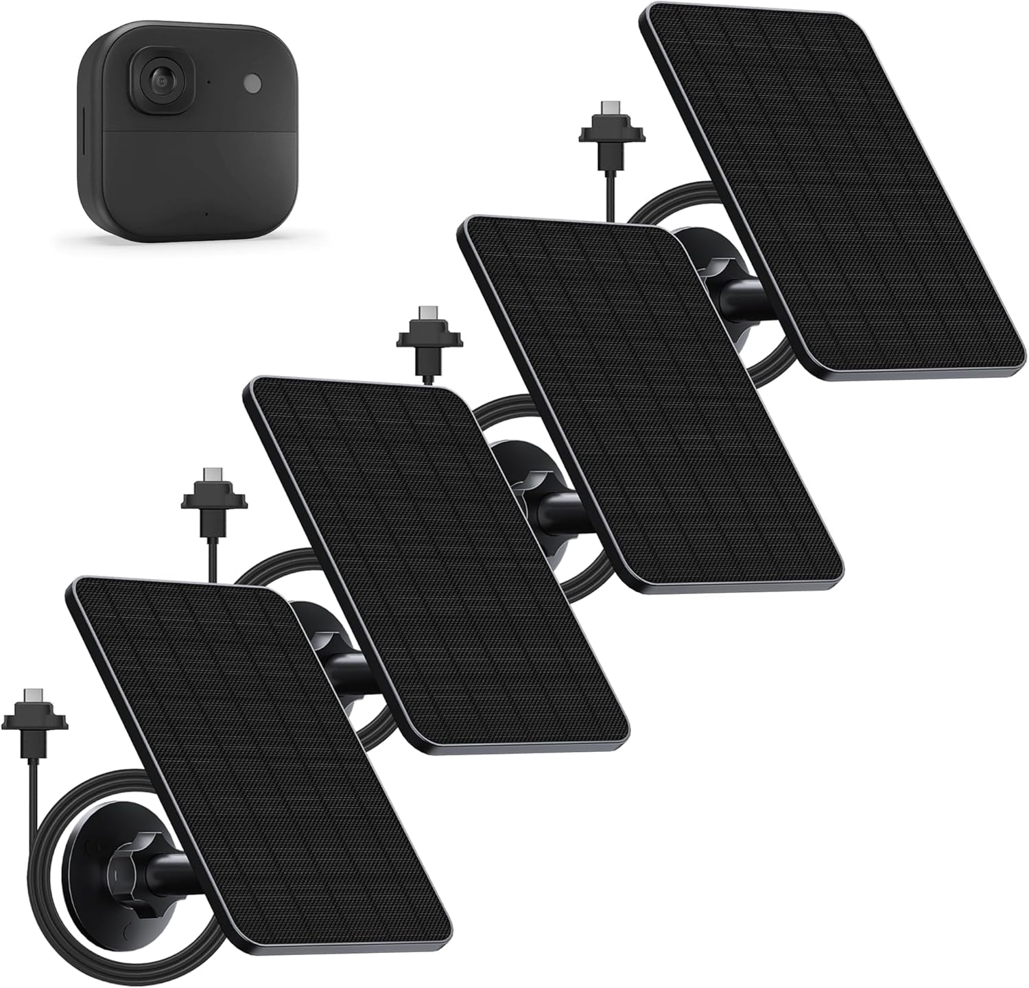 4 Pack Solar Panel for Camera 2K+/4, 4W Solar Panel Charger Compatible ...