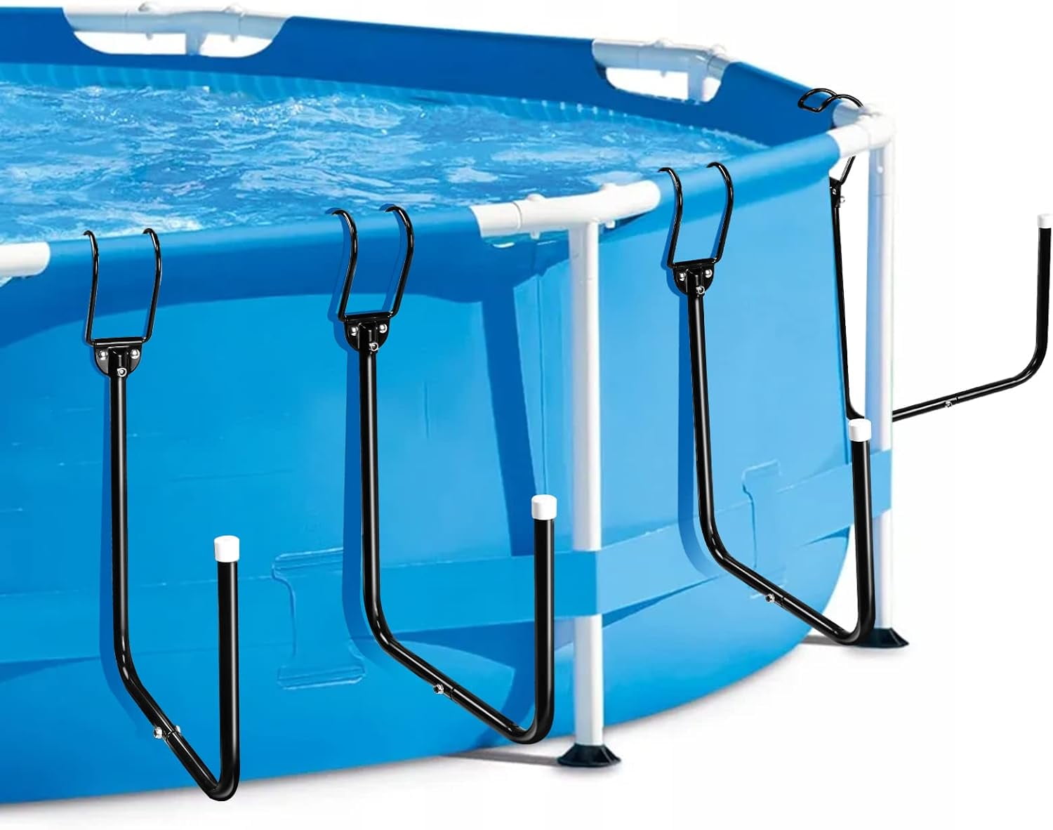 4 Pack Solar Pool Cover Holder, Adjustable Pool Storage Hooks Keep ...