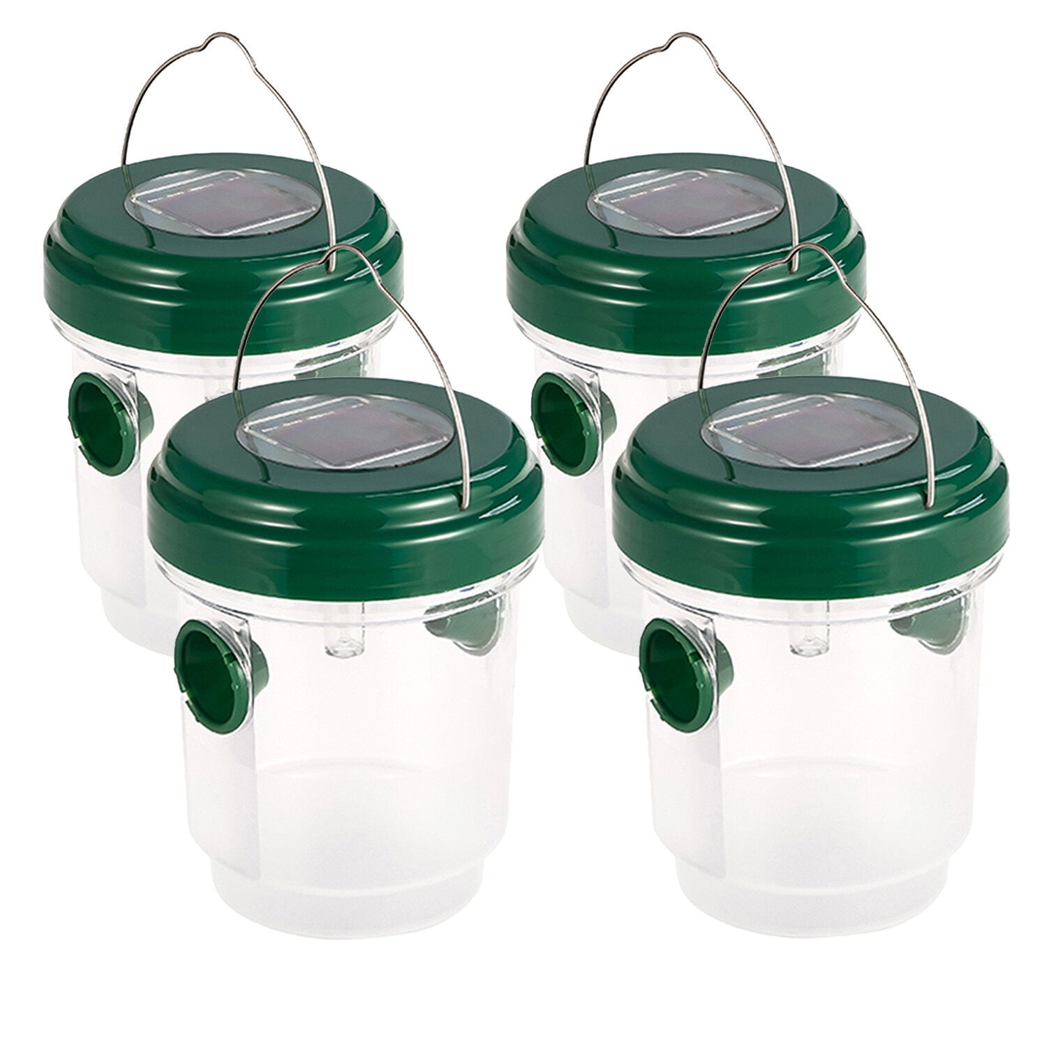 4 Pack Solar Wasp Trap Hanging, Carpenter Bee Trap Hanging Fruit Fly ...