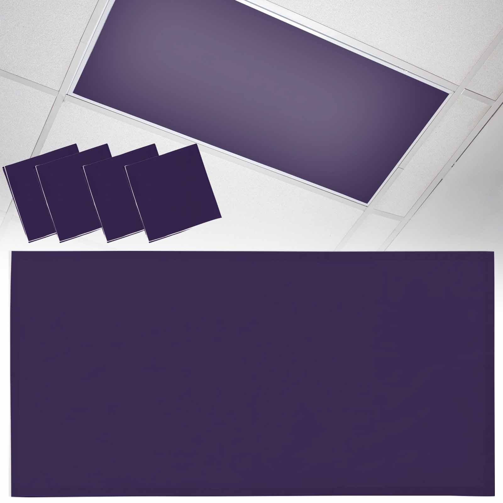 4 Pack Solid Color Fluorescent Light Covers for Ceiling Lights Dark ...