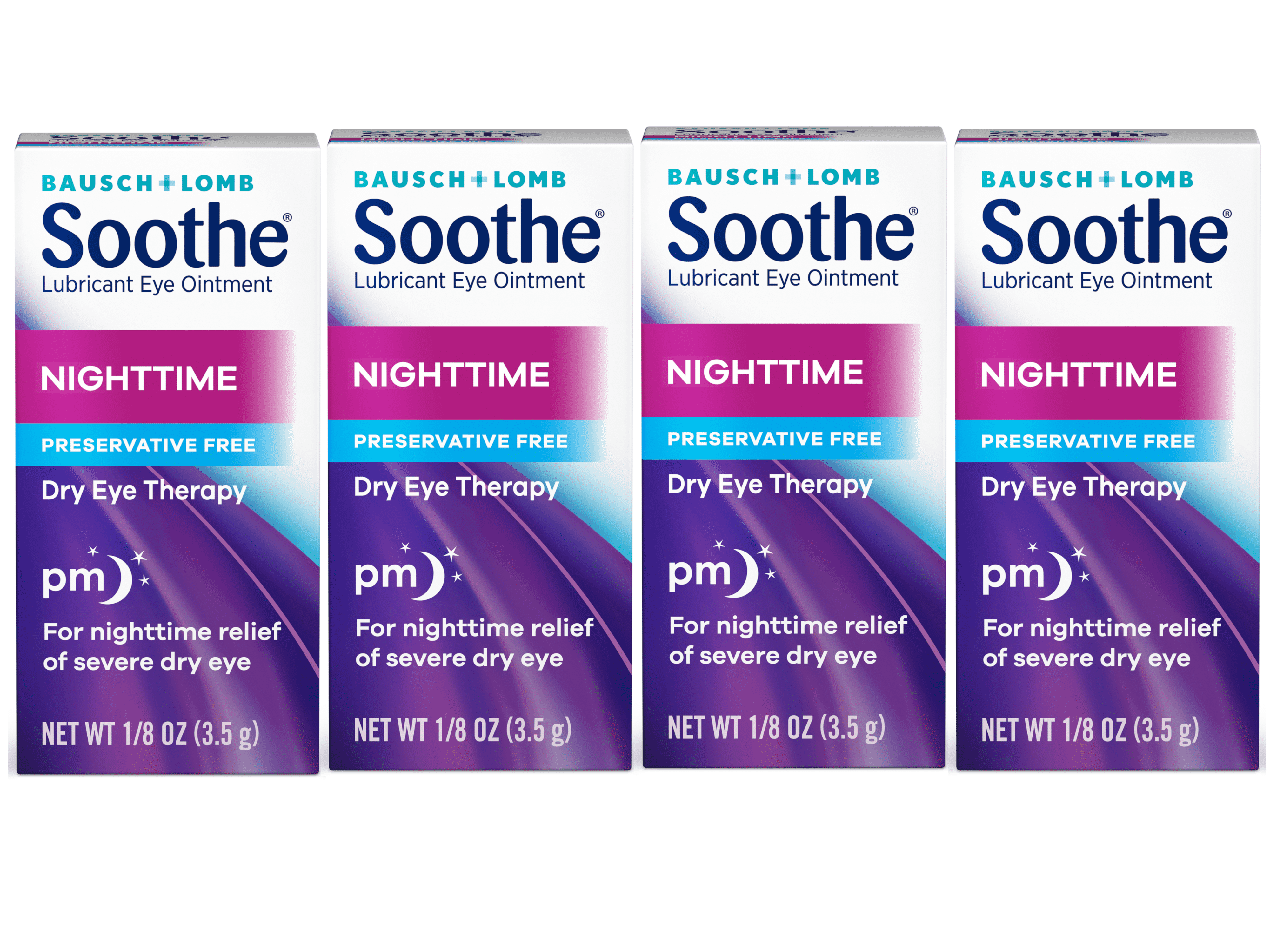 4 Pack - Bausch & Lomb Lubricant Eye Ointment Night Time Dry Eye ...