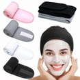 4 Pack Spa Facial Headbands for Women, Adjustable Face Wash Headband ...