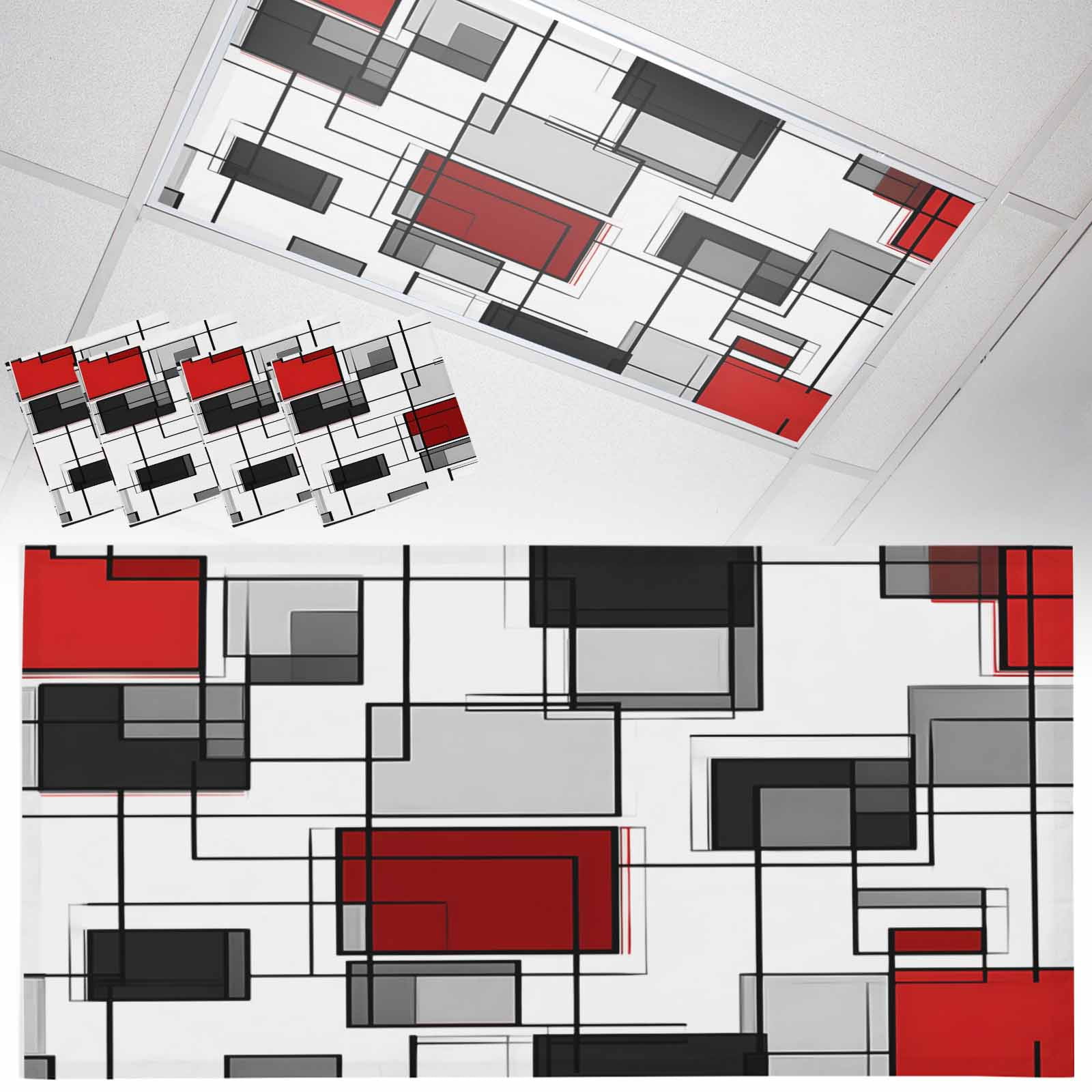 4 Pack Space Design Sense Fluorescent Light Covers for Ceiling Lights ...