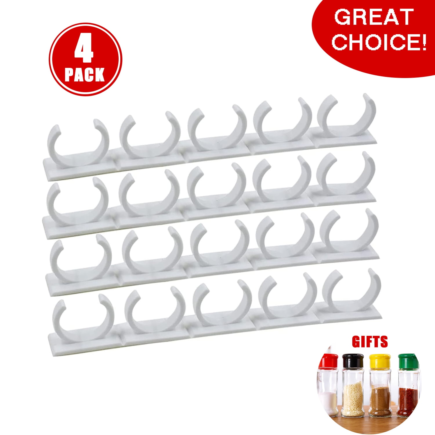 4 Pack Spice Organization for Cabinet, Spice Holder with 4Pcs Spice ...