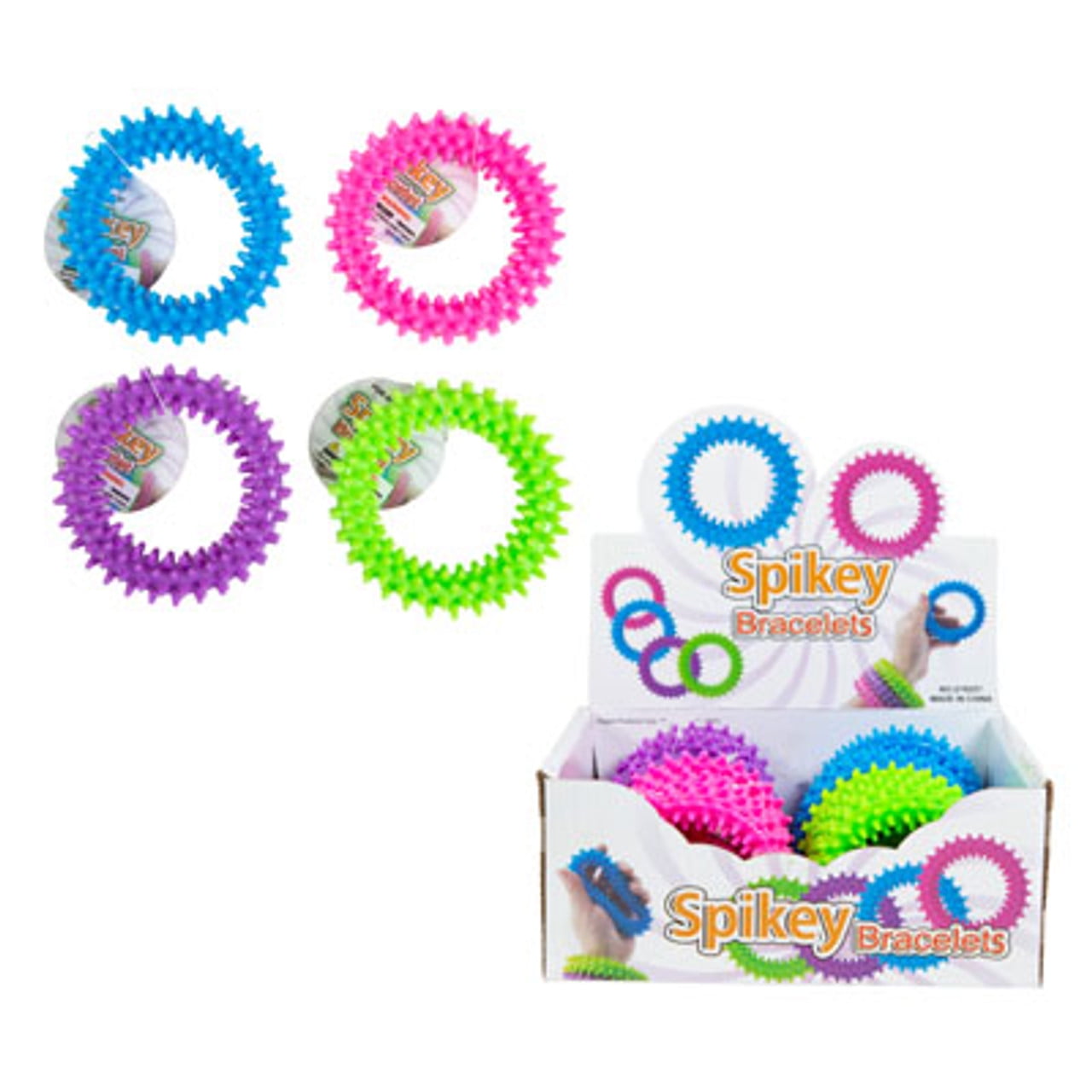 4-Pack Spiky Sensory Ring/Bracelet Fidget Toy - Fidgets Toys/Stress ...