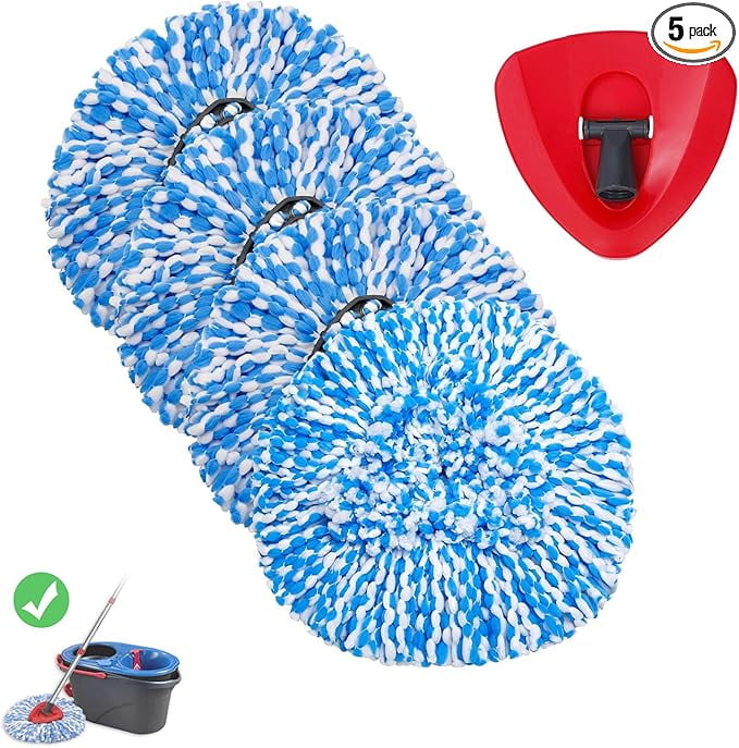 4 Pack Spin Mop Replacement Heads Compatible for Oceda RinseClean 2 ...