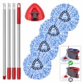 4 Pack Spin Mop Replacement Heads for O-Cedar RinseClean 2-Tank System ...