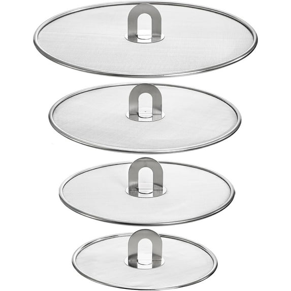 4 Pack Splatter Screen for Frying Pan, 13", 11.5", 10", 8" Stainless ...