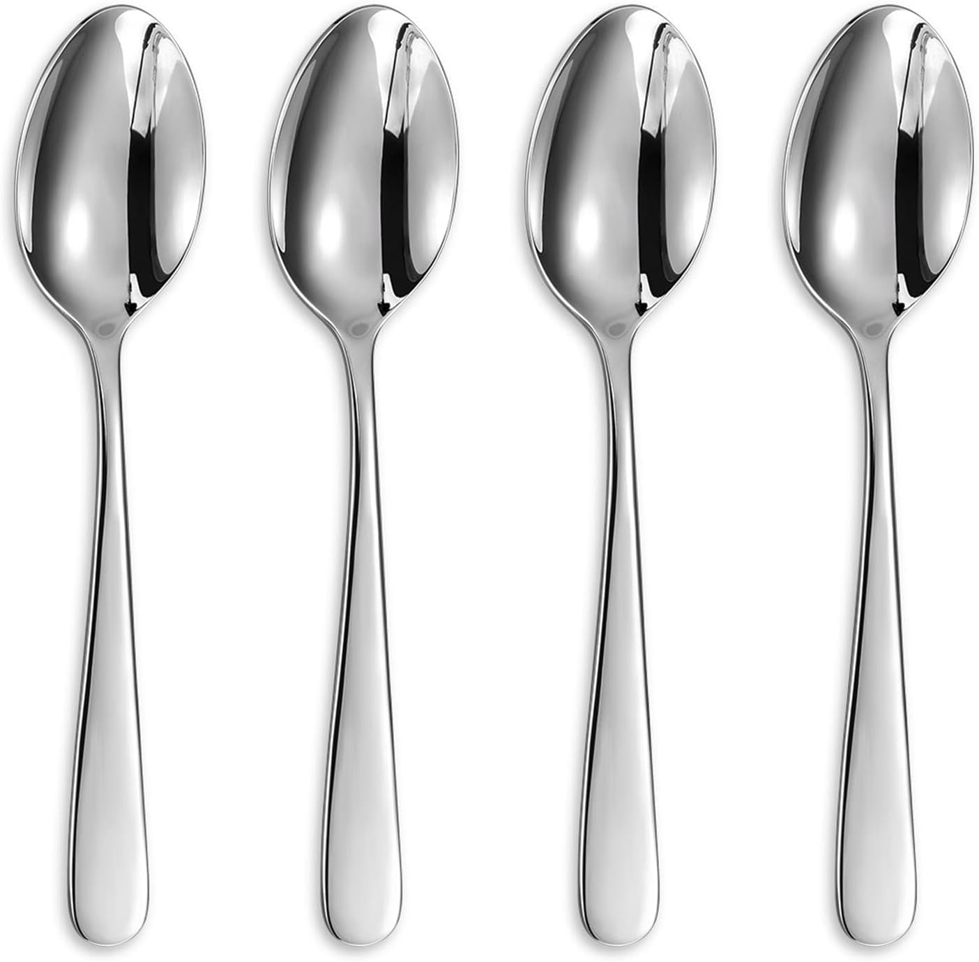 4 Pack Spoons Set, Set of 4, 18/10 Stainless Steel, Exceptional mirror ...