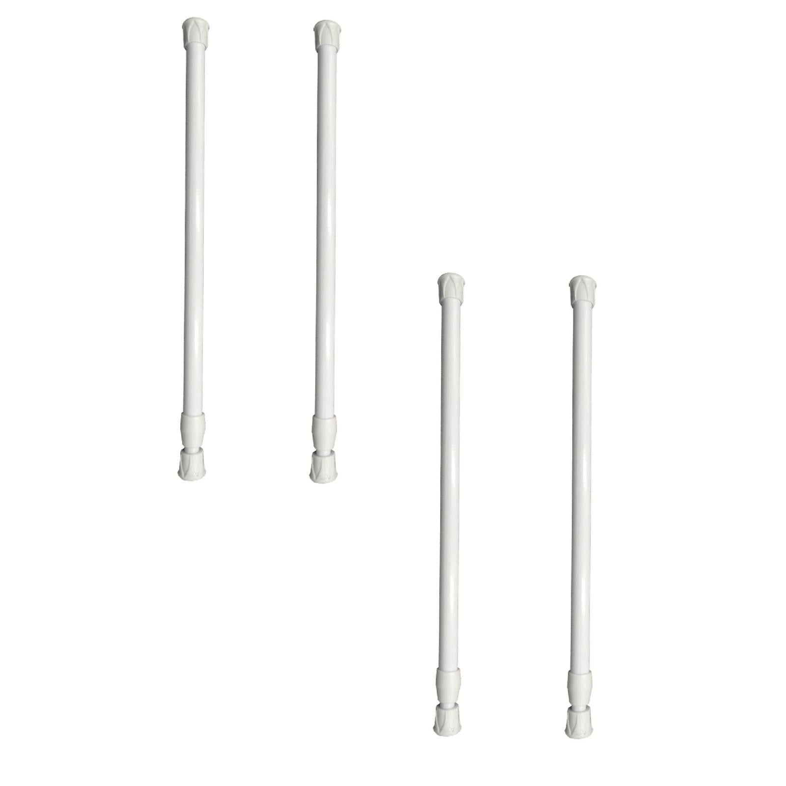 4 Pack Spring Tension Curtain Rod Adjustable Sliding Window Bars 15.7 ...