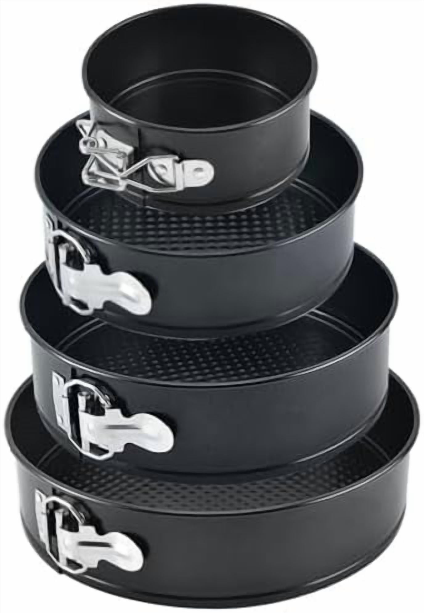 4 Pack Springform Pan Tins Set 4, 7, 9,10 Inch Baking Mold Round ...