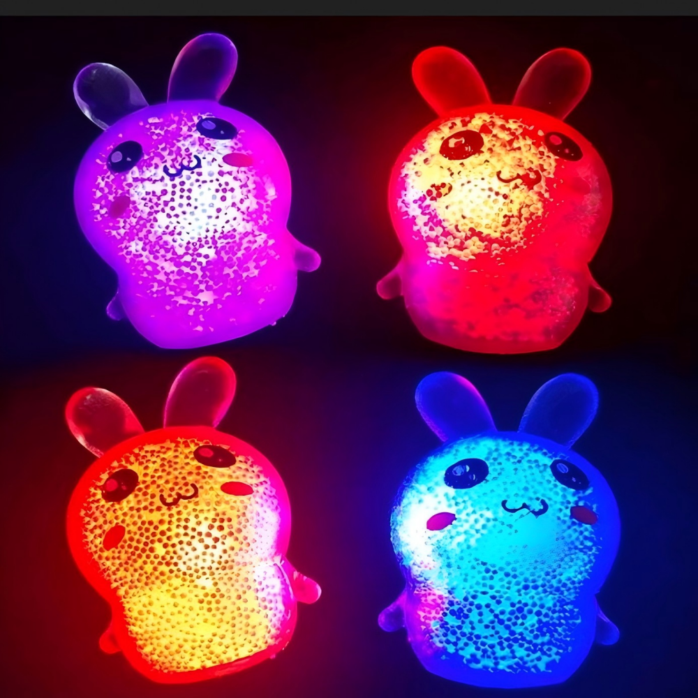 4 Pack Squishy Easter Bunny Stress Balls Toys for Adults, Stress Relief ...