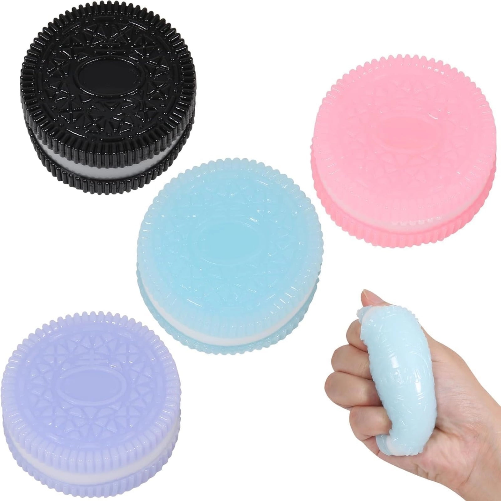 4 Pack Squishy Stress Relief Toy, Pinching Biscuits Simulation, Squishy ...