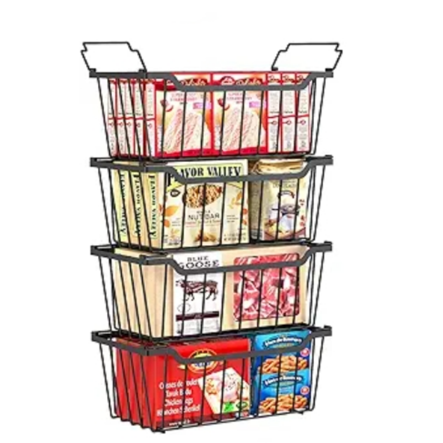 4 Pack Stackable Chest Freezer Organizer for 5-7 Cu.FT Deep Freezer ...