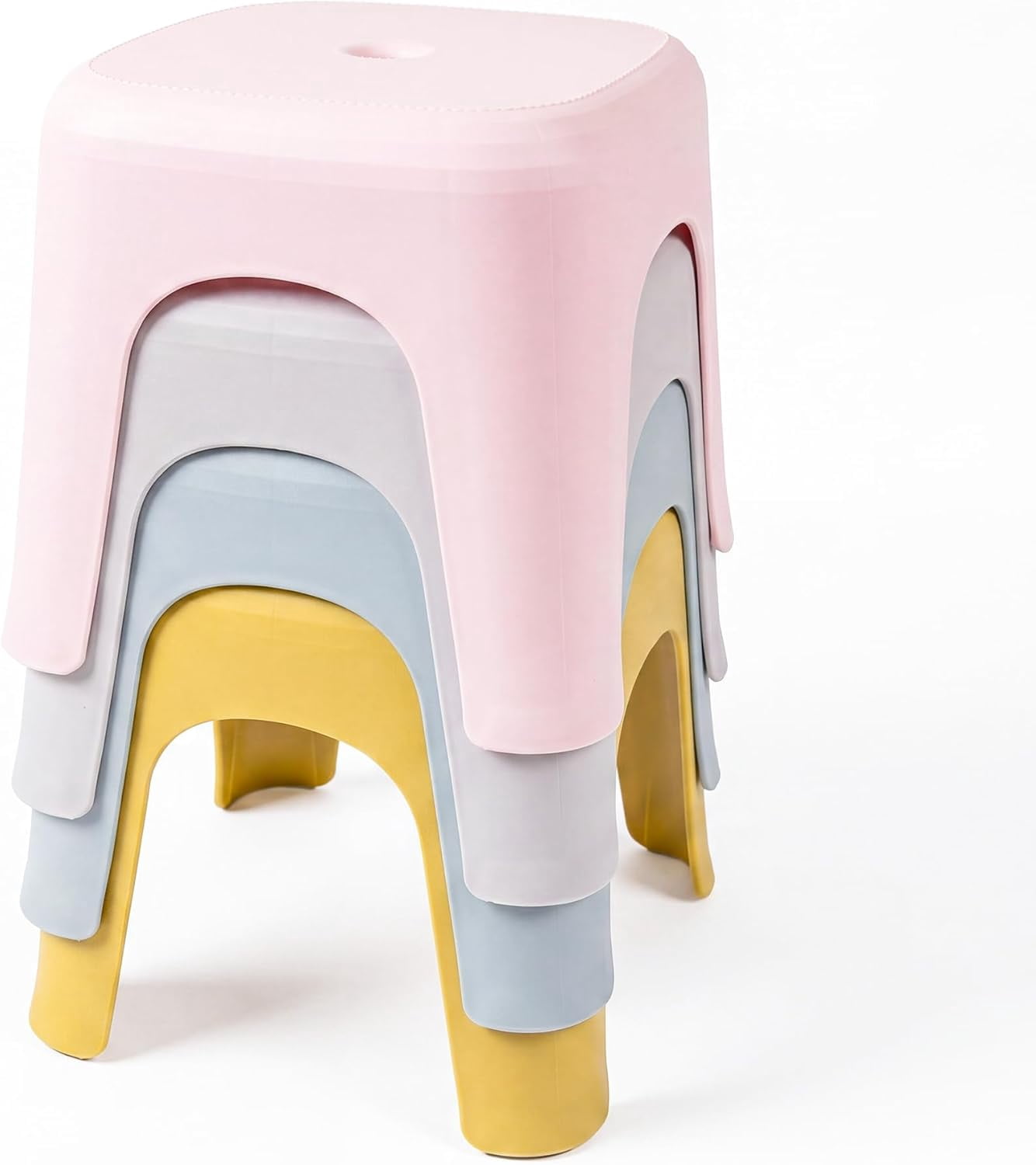 4 Pack Stackable Classroom Stools 10 Inch Nesting Plastic Stools ...