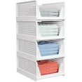 4 Pack Stackable Closet Storage Basket - Stackable Storage Bins ...