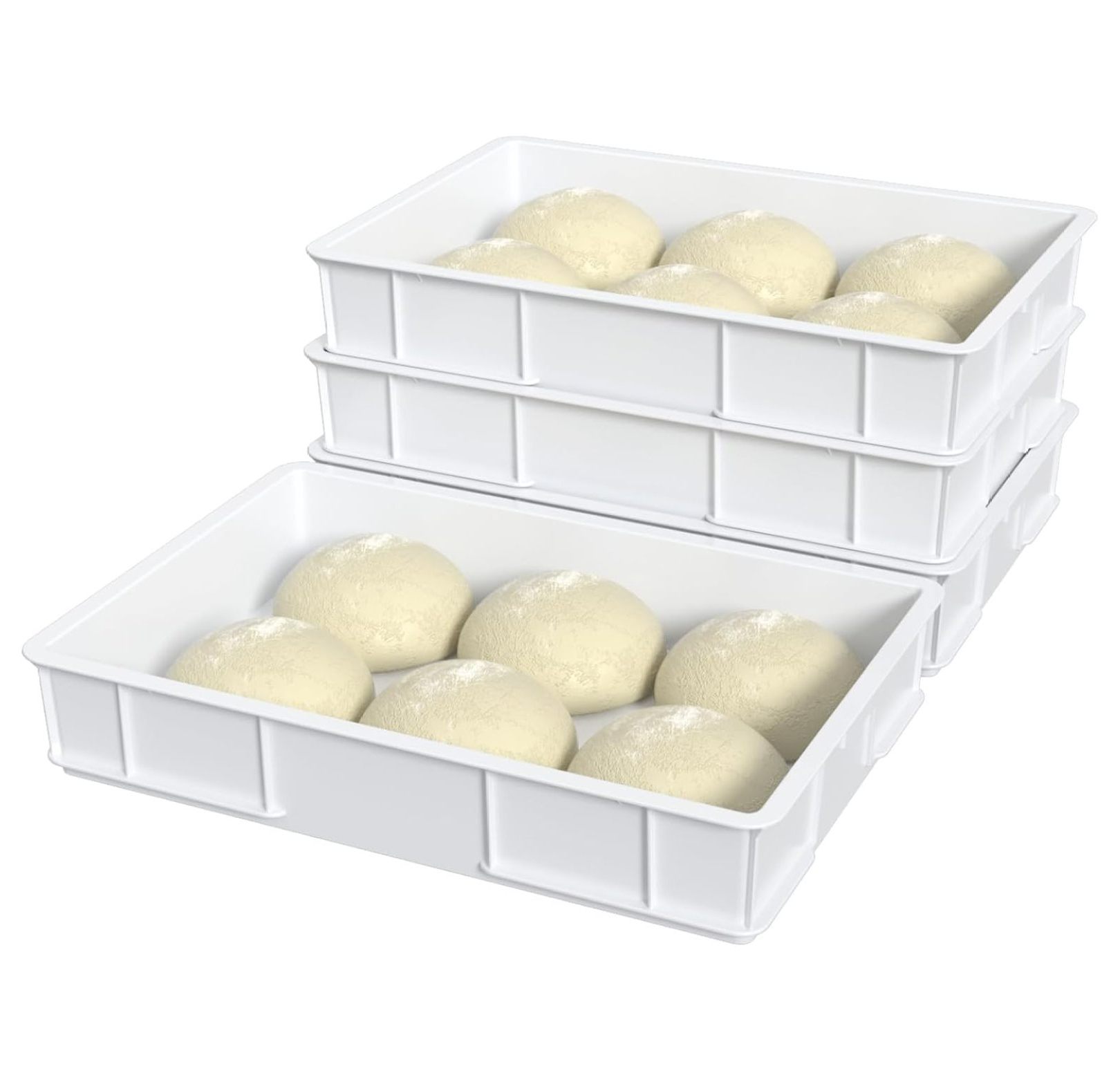 4 Pack Stackable Dough Proofing Box, Dough Proofing Container Tray ...