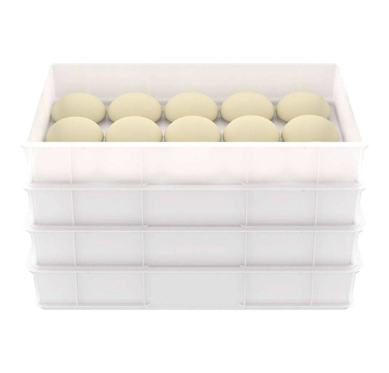 4 Pack Stackable Dough Proofing Box, Plastic Pizza Dough Proofing Tray ...