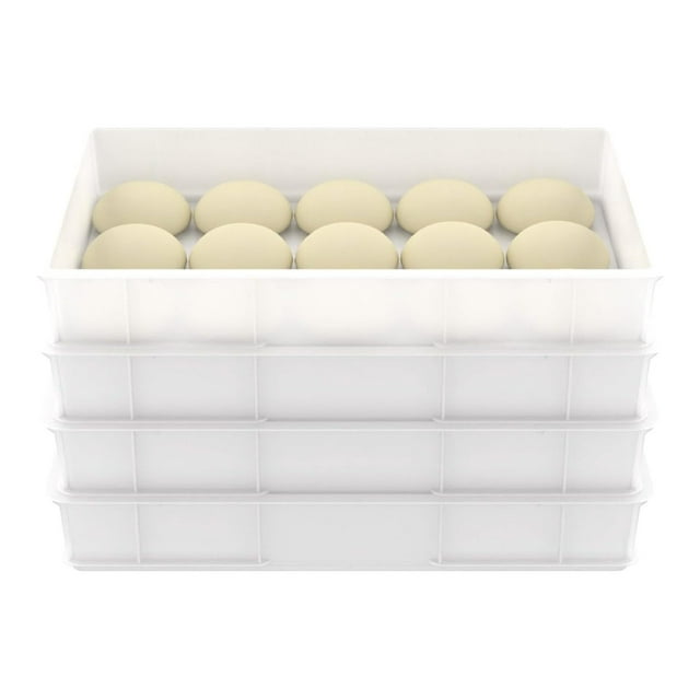 4 Pack Stackable Dough Proofing Box, Plastic Pizza Dough Proofing Tray ...