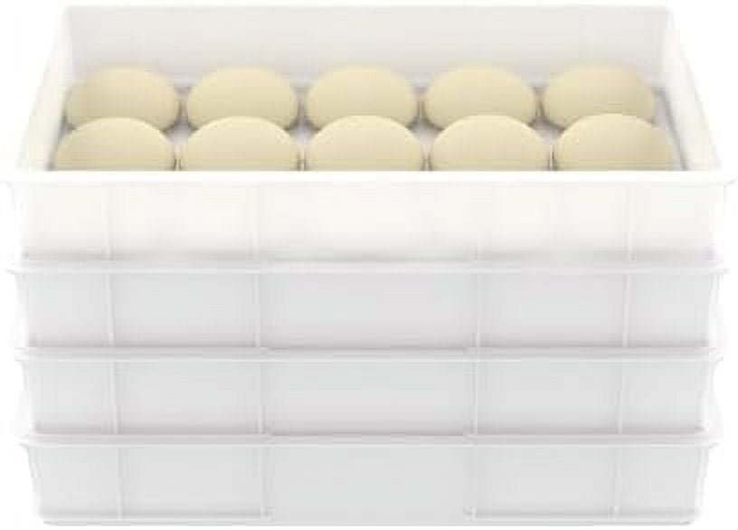 4 Pack Stackable Dough Proofing Box, Plastic Pizza Dough Proofing Tray ...