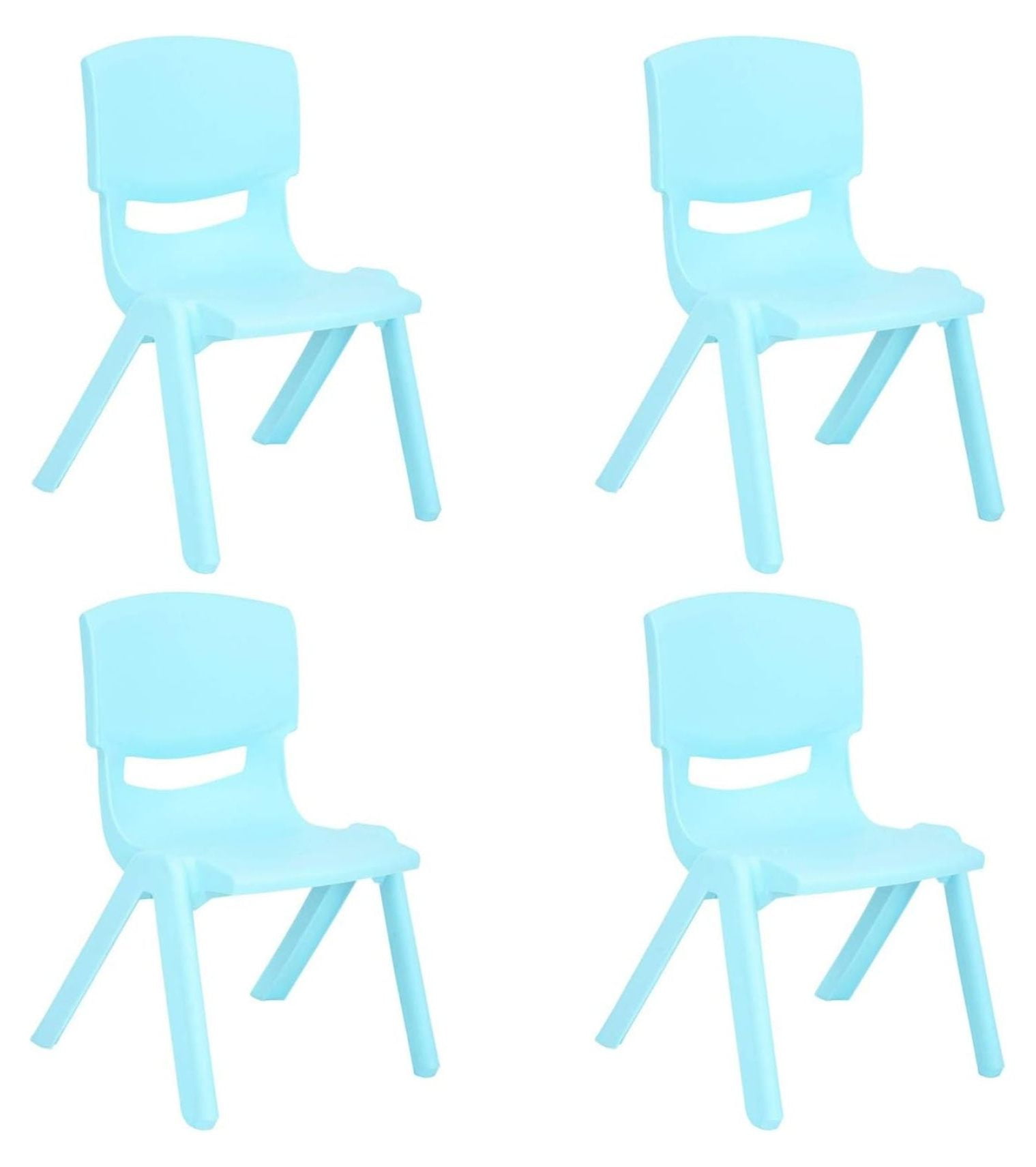 4 Pack Stackable Plastic Kids Learning Chairs, 20.8x12.5 Inches, The ...