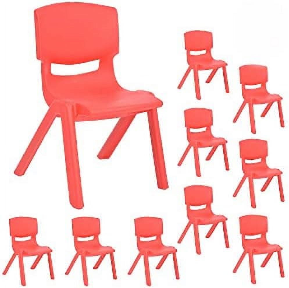4 Pack Stackable Plastic Kids Learning Chairs 20.8x12.5 Inches The ...