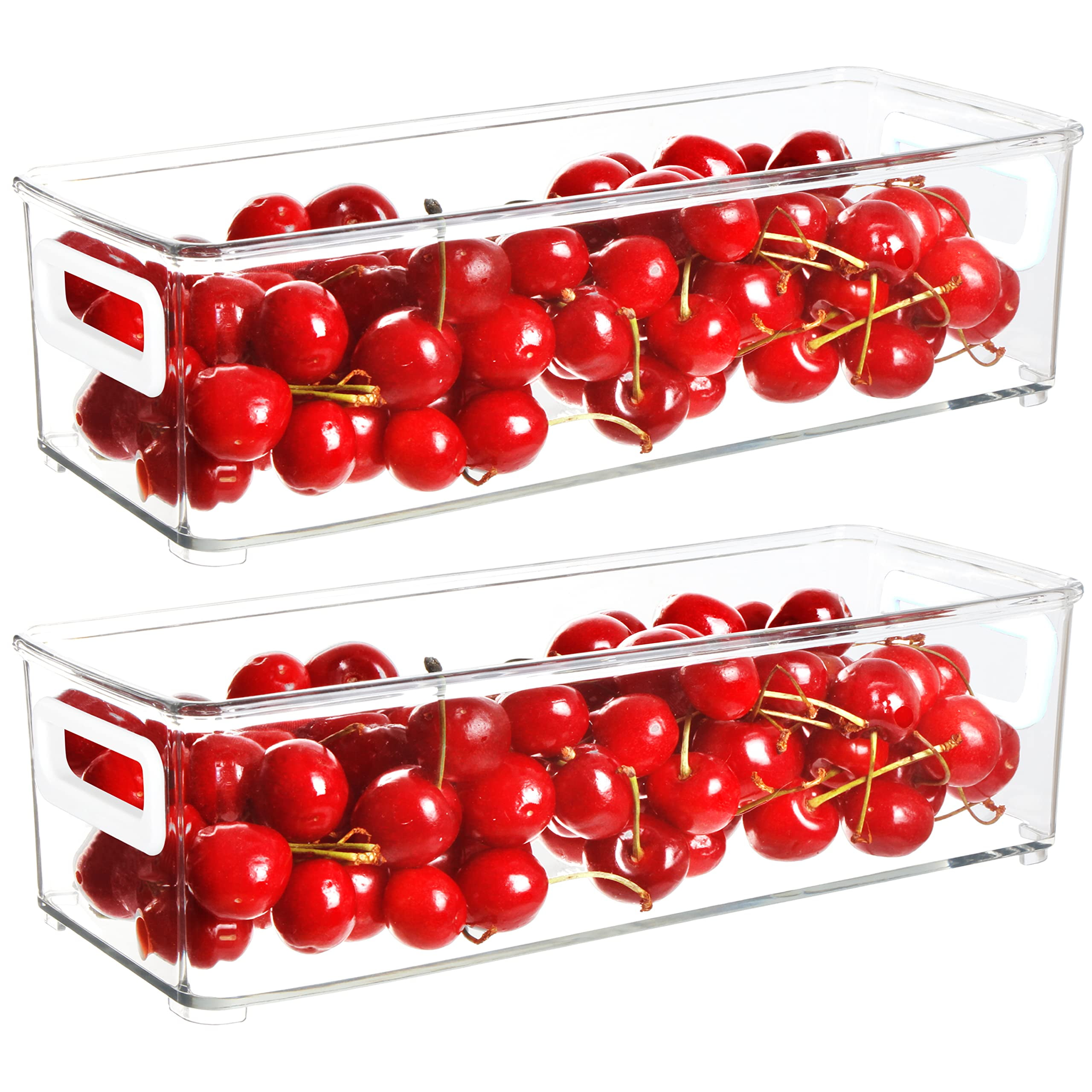 4 Pack Stackable Plastic Storage Organizer Container Bins, Stackable ...