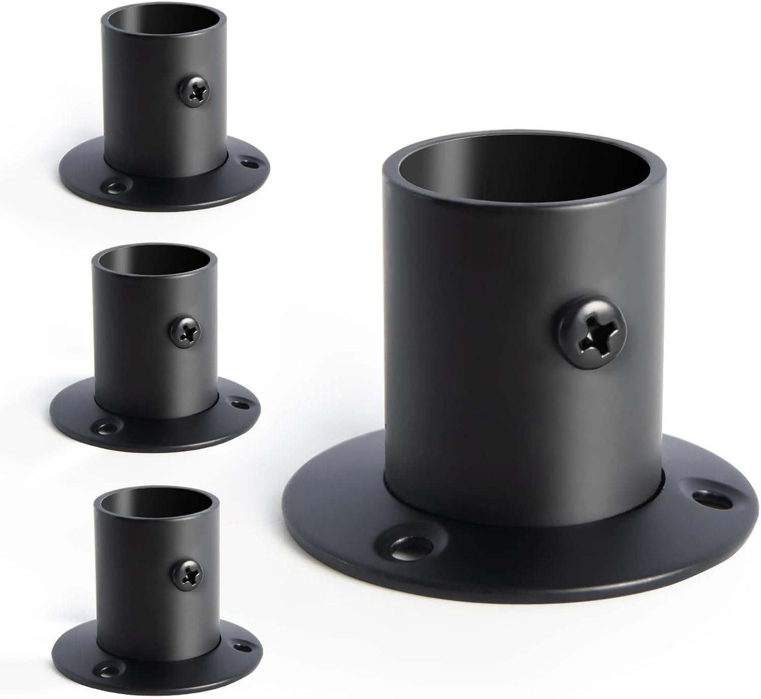 4 Pack Stainless Steel Closet Rod Brackets, 1 Inch Heavy Duty Closet ...