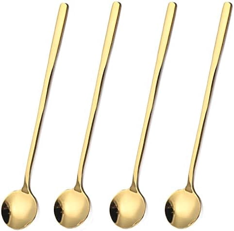 4 Pack Stainless Steel Coffee Spoon, 6.7 Inch Stirring Spoons, Cocktail ...