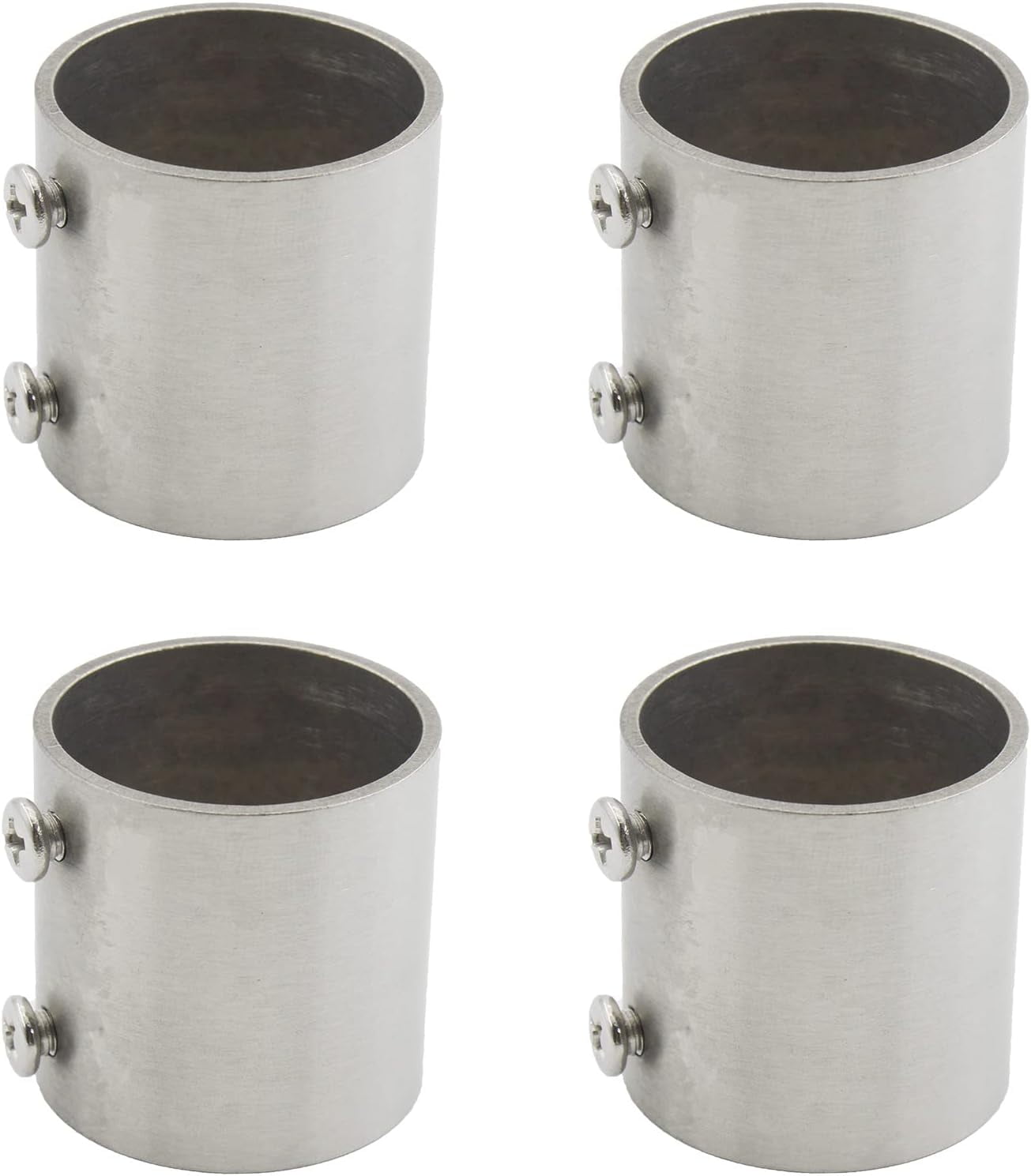 4 Pack Stainless Steel Connecting Pipe, Heavy Duty Tube Connector Round ...