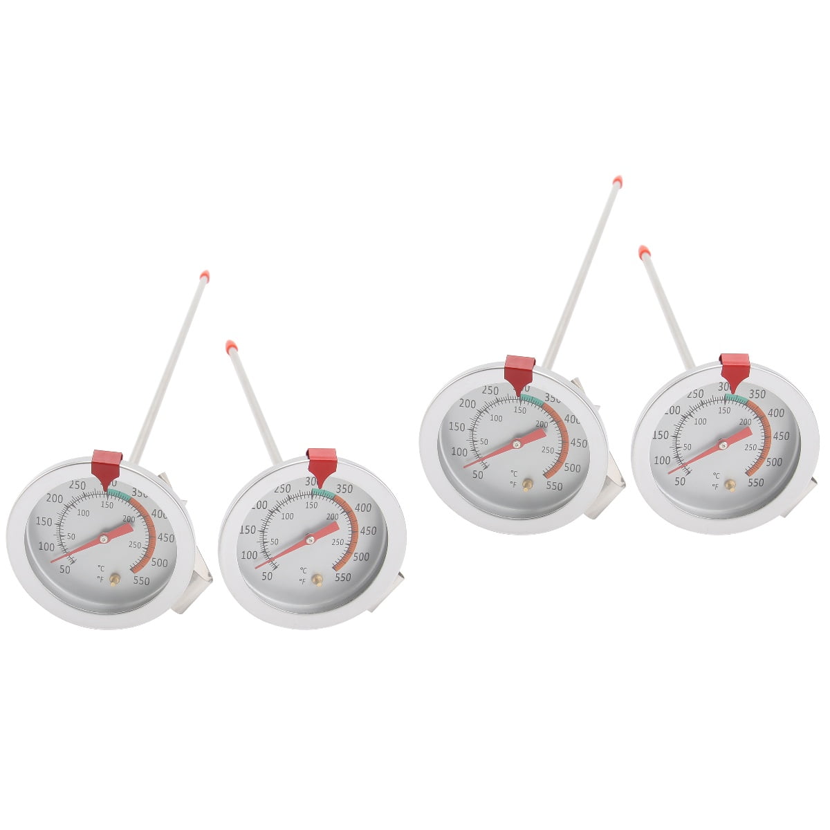 4 Pack Stainless Steel Deep Fryer Thermometer, Instant Read Meat ...