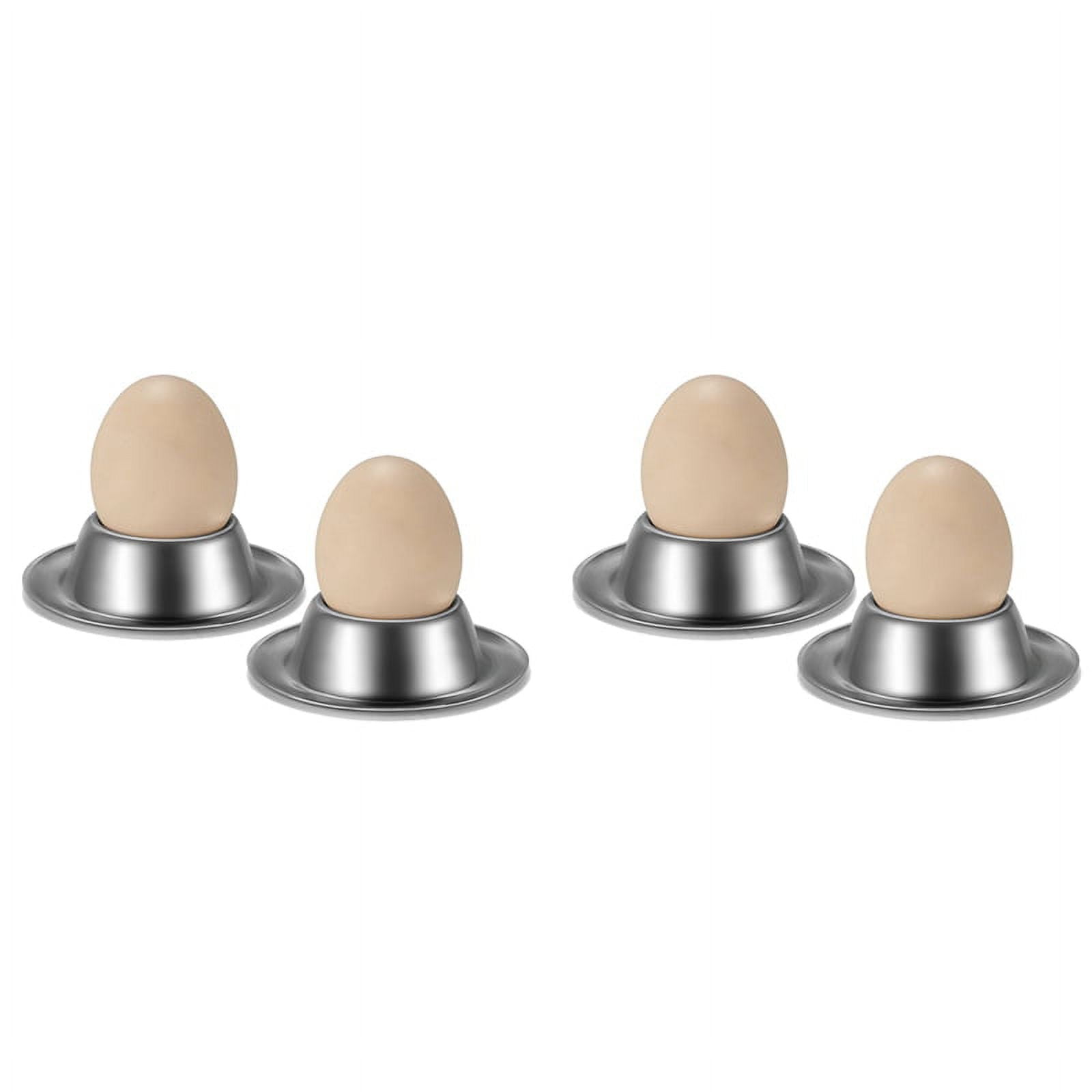 4 Pack,Stainless Steel Egg Cups for Hard Boiled Egg,Kitchen Display ...