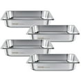 4-Pack Stainless Steel Half-Size Steam Table Pan, 2.5" Deep Anti-Jam ...