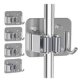 4-Pack Stainless Steel Mop & Broom Gripper with Hook – Wall Mount ...