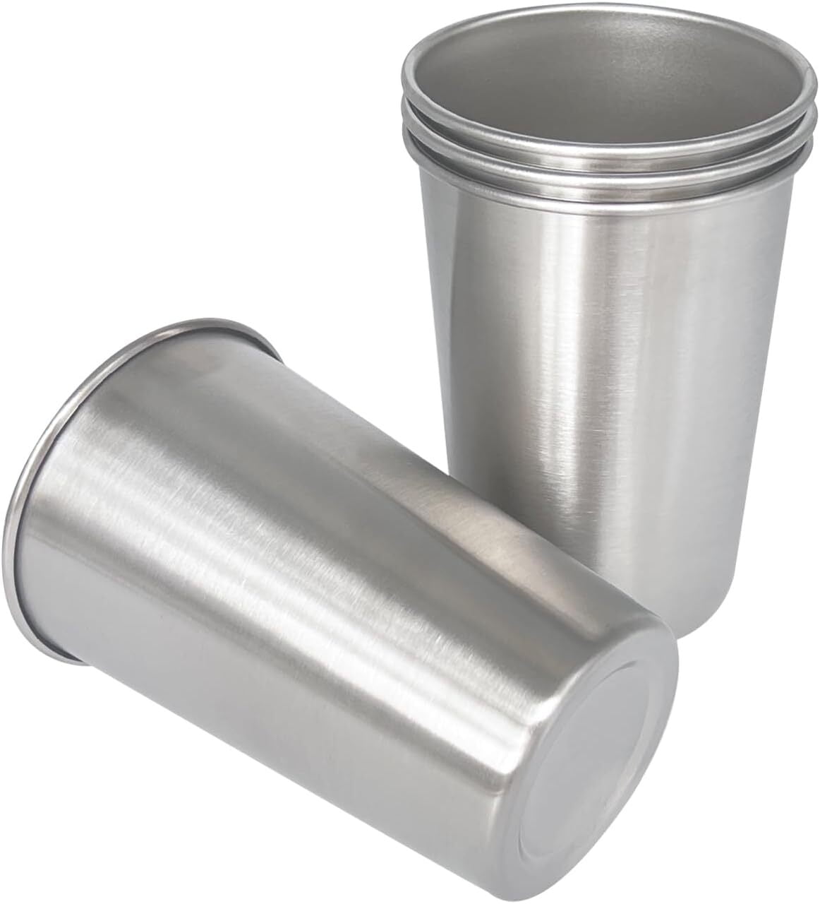 4 Pack Stainless Steel Pint Cups,20 oz/600mlShatterproof Cup ...