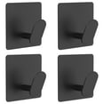4 Pack Stainless Steel Self-Adhesive Towel Hooks for Wall Hanging, for ...