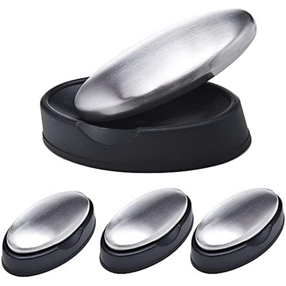 4 Pack Stainless Steel Soap Bar Magic Fish Garlic Onion Odor Remover ...