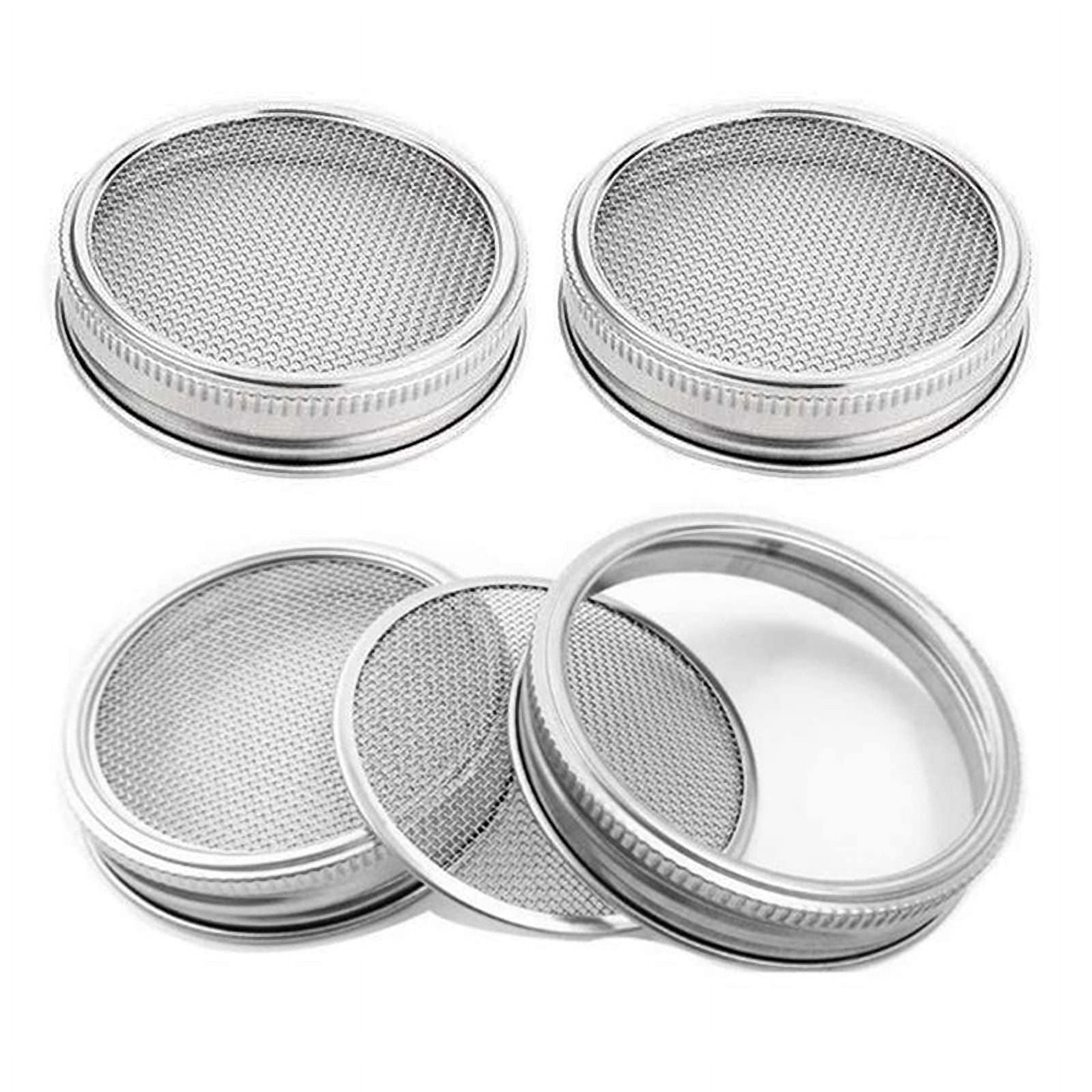 4 Pack Stainless Steel Sprouting Jar Lid for Wide and Wide Mouth Mason ...