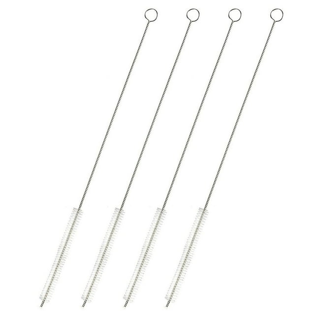 4-Pack Stainless Steel Straw Washer - Bristle Scrubber for Reusable ...
