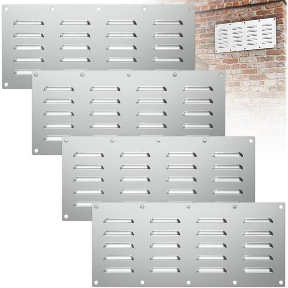 4 Pack Stainless Steel Venting Panel for Grill Accessory Stainless ...