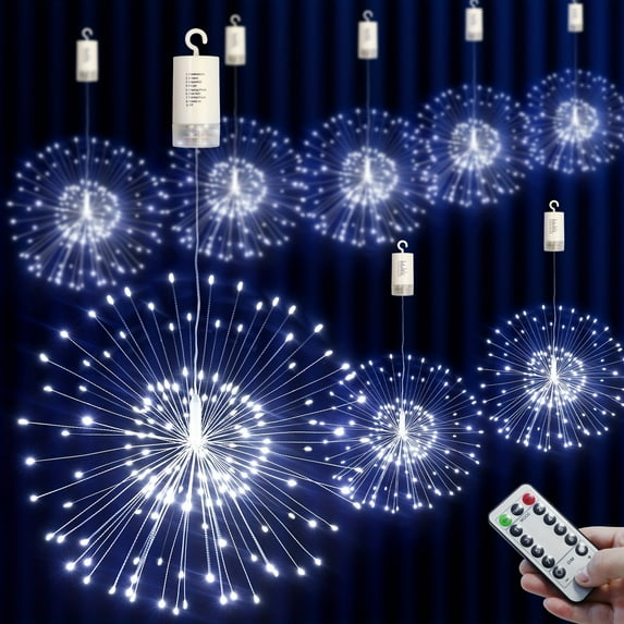 4 Pack Starburst Sphere Lights 800 LED Firework Lights, 8 Modes ...