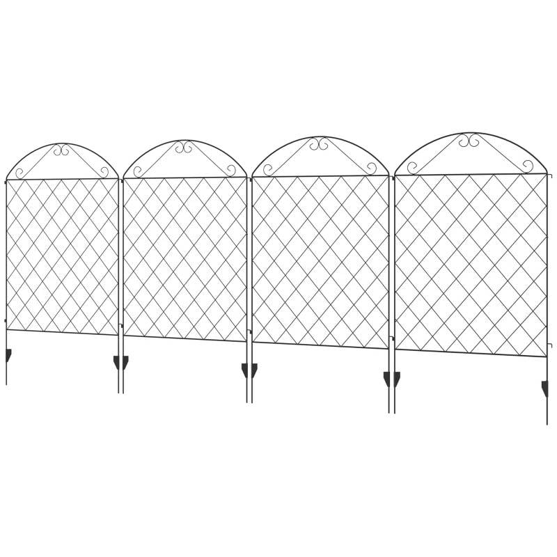 4 Pack Steel Foldable Fence Arch Trellis Panel Animal Barrier - Walmart.com