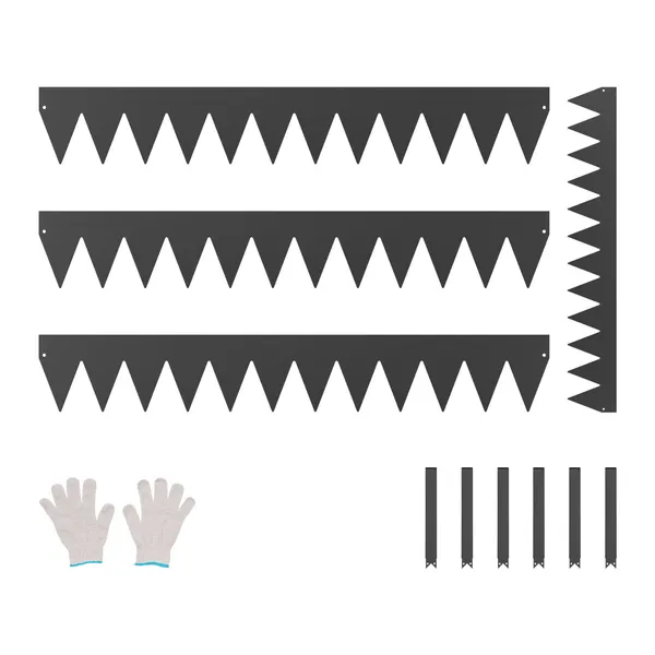 4 Pack Steel Landscape Edging Rust-Resistant 40x6 Inch Garden Borders ...