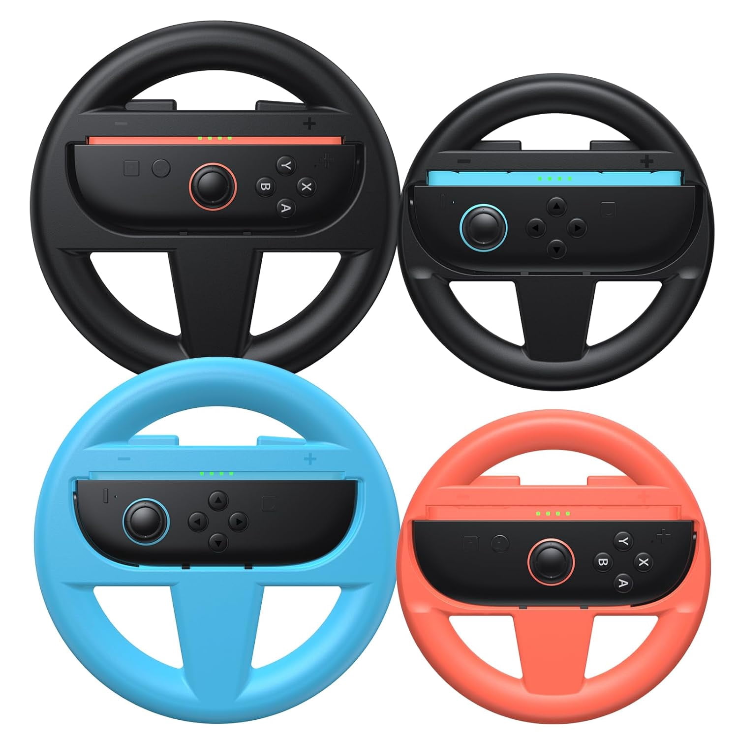 4 Pack Steering Wheels for NS Switch 2 (2025) Joy-Cons, Racing Wheel ...