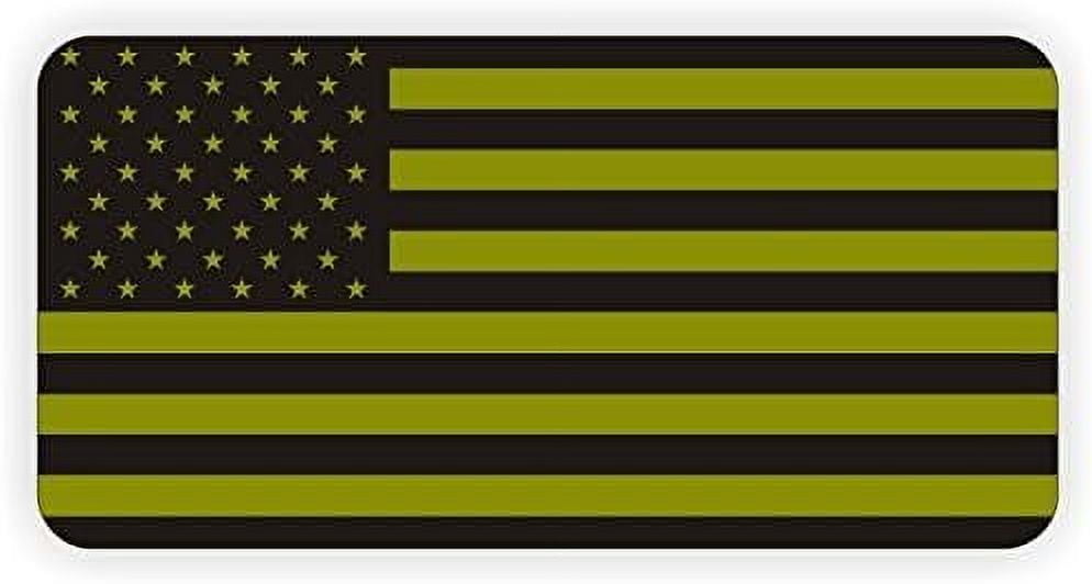 4 Pack - StickerDad® American Flag OD GREEN Military vinyl Hard Hat ...