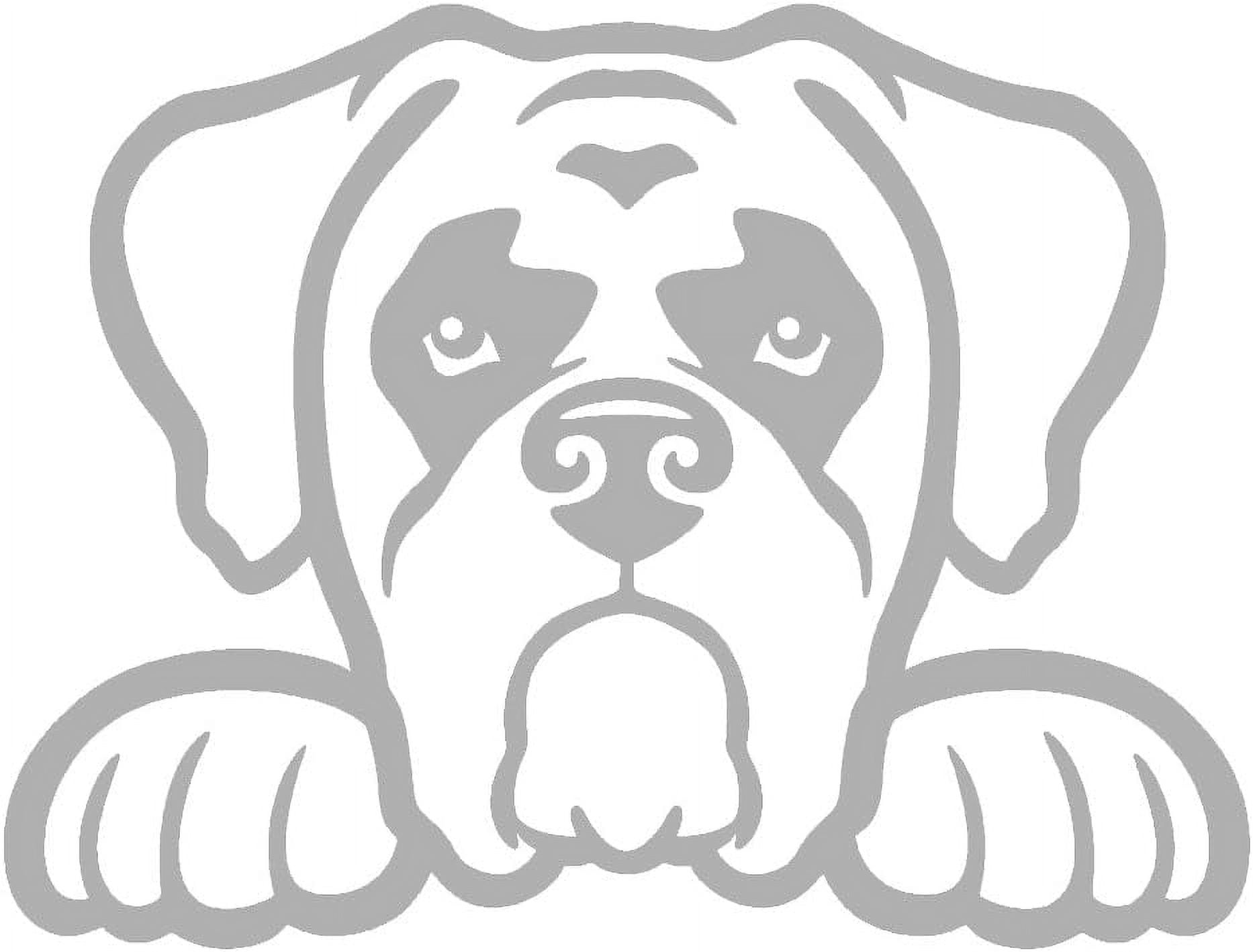 4 Pack - StickerDad® Boxer Dog Peeking V1 Vinyl Decal by StickerDad ...